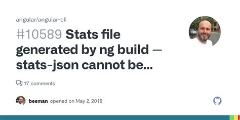stats file generated by ng build stats json cannot be