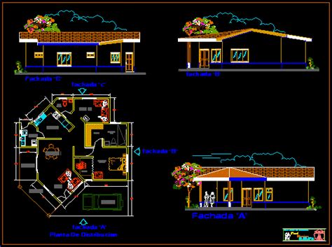 Projeto De Casa Em Autocad Baixar Cad Grátis 698 86 Kb Bibliocad
