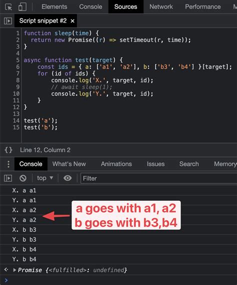 javascript await inside a for loop inside an async function gives