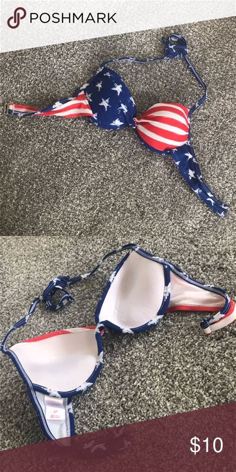 American Flag July 4th Bikini Top Small Feeling Patriotic This