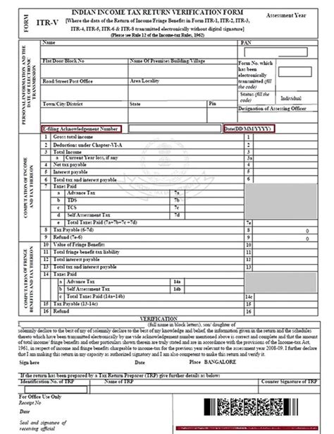 Income Tax Acknowledgement Itr V Income Tax Return Receipt 60 Off