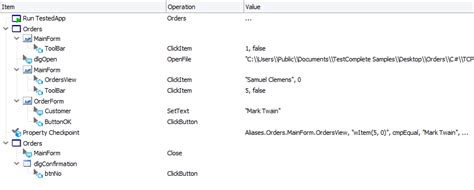 record test wizard select project name location and test type page