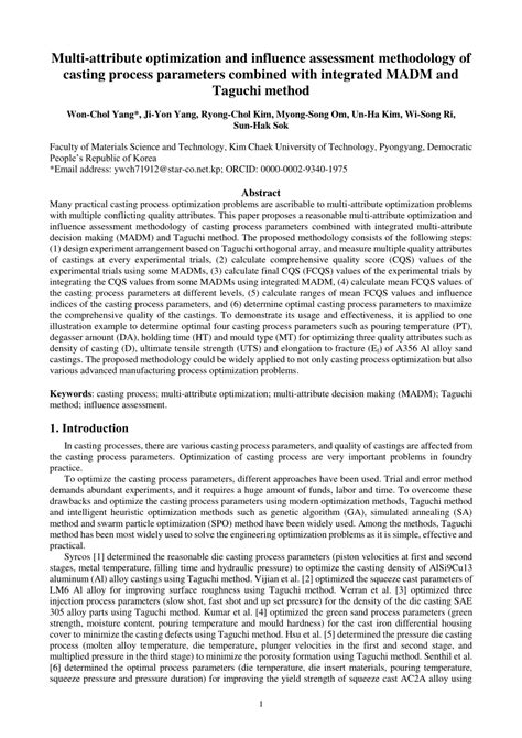 Pdf Multi Attribute Optimization And Influence Assessment Methodology