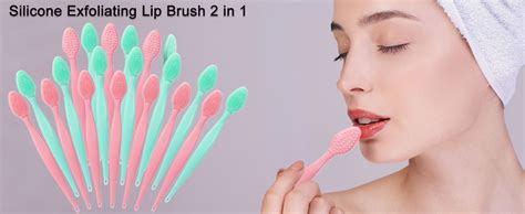 20 Pack Silicone Lip Scrub Brushes Beomeen Double Sided