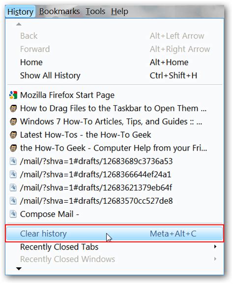 Clear Browsing History In Firefox With A Keyboard Shortcut Thefastcode