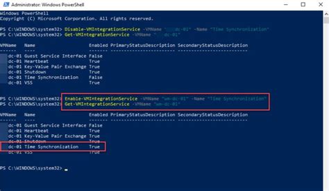 hyper v configure time synchronization for a virtual domain controller
