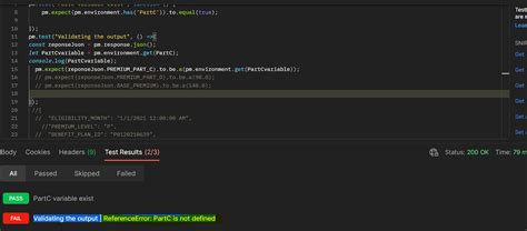 postman how to resolve variable not defined error just
