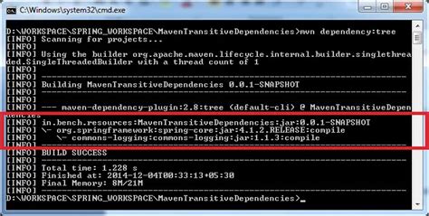 apache maven transitive dependencies explanation benchresources