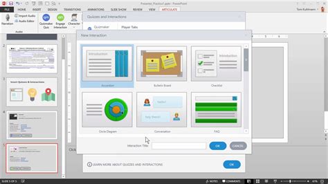 articulate 360 tutorial how to insert quizzes and interactions into your