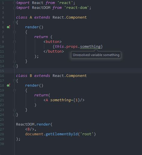 reactjs unresolved variable webstorm this props stack overflow