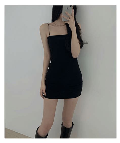 [모델소장] 베이직 끈나시 미니원피스 기본템 레이어드 할리우드 섹시 청순 데일리 꾸안꾸 이너원피스 에이블리