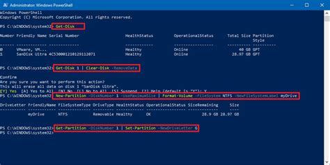 how to format a hard drive using powershell on windows 10 pureinfotech