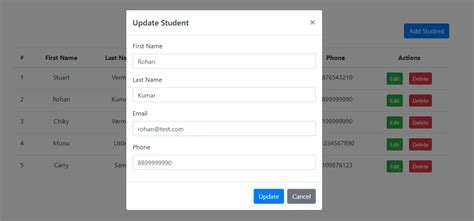 reactjs crud application using laravel 7 restful apis