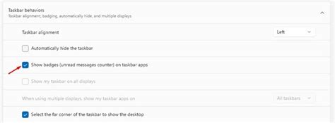 How To Show Notification Badges On Taskbar Icons Windows 11