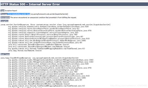 解决error instantiating servlet class [rvlet