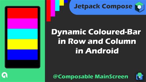 dynamic coloured bar in row and column composable in android jetpack