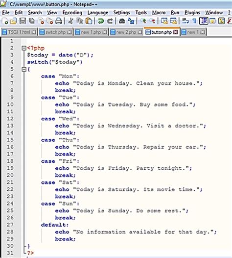 Php Switch Statement