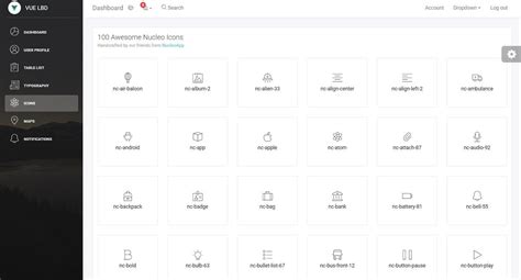 vue light dashboard free template