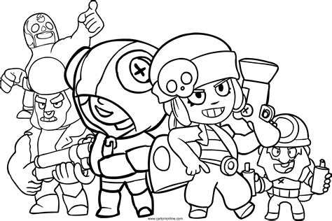 Dibujo De Personajes De Brawl Stars Para Colorear