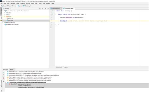 intellij idea does not detect and underline non existing methods in the