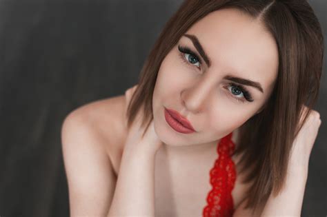 Wallpaper Women Face Portrait Red Lipstick 2048x1365 Motta123