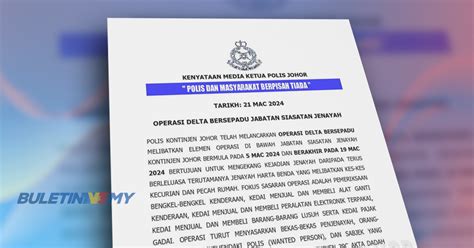 219 Individu Termasuk Warga Asing Ditahan Dalam Op Delta Buletin Tv3