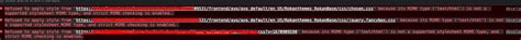 magento2 because its mime type text html is not a supported