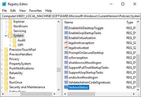 Enable Verbose Or Highly Detailed Status Messages In Windows 10 Techcult