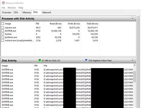 vault database replication using the alternate snapshot method