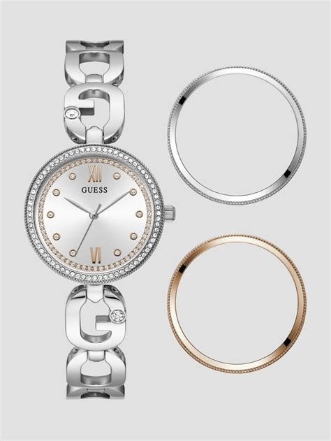 Silver Tone Analog Watch Guess