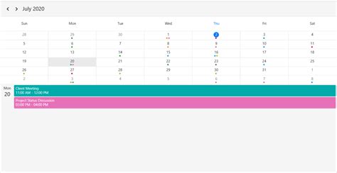 month view in wpf scheduler control syncfusion