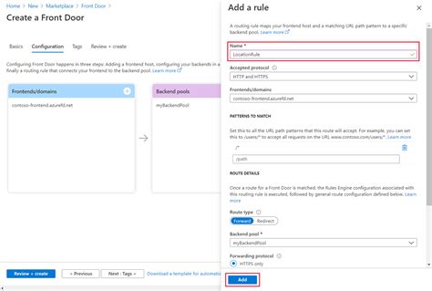 quickstart how to use azure front door service to enable high