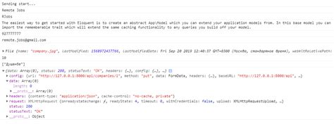 javascript why put request with formdata object appends not sent to