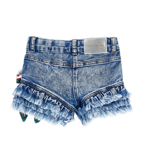 Monnalisa Frayed Denim Shorts 2 12 Years Harrods Us