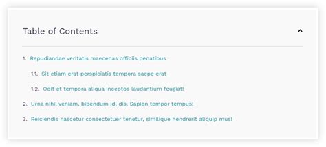 introducing table of contents widget for elementor