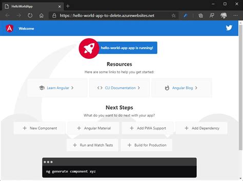 how to deploy angular app to azure app service running