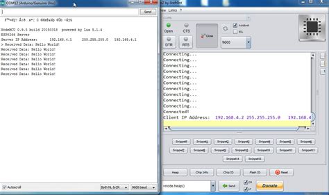 connection between two esp8266