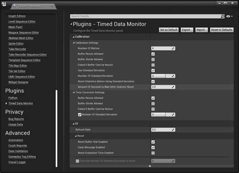 timed data monitor in unreal engine unreal engine 5 0 documentation