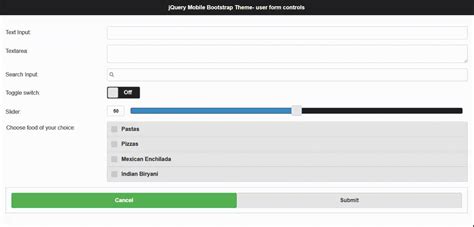 how to design form controls for mobiles using jquery