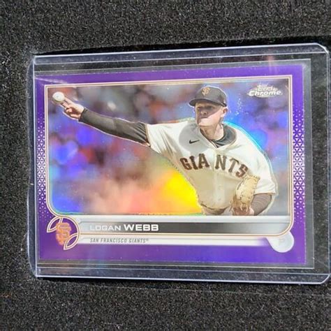 2022 Topps Chrome Update Purple Refractor Logan Webb San Francisco