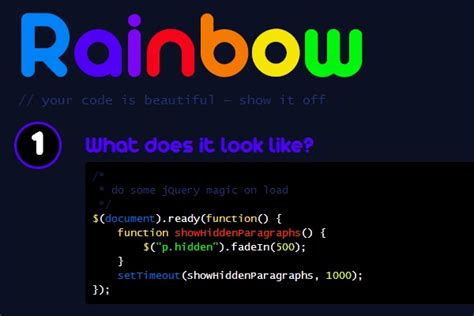 rainbow javascript code syntax highlighting bypeople