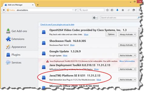 how to install java plug in for firefox browser on windows