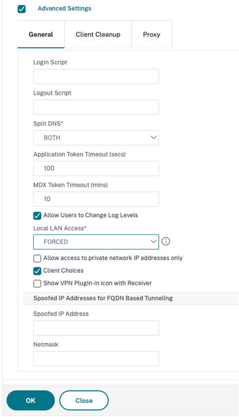 select the citrix secure access client for users vpn configuration on