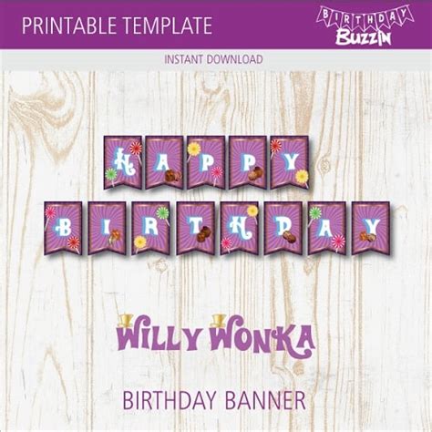 Willy Wonka Birthday Party Printables Archives Page 2 Of 2 Birthday