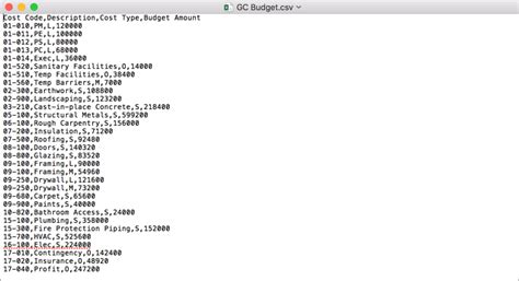 how do i preserve cost code formatting in excel procore
