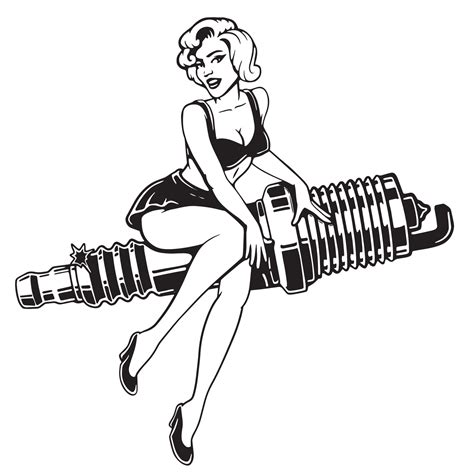Ilustración De Pin Up Girl Vector 20548354 Vector En Vecteezy