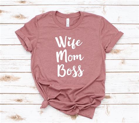 Wife Mom Boss Shirt Trendy Mom Shirt Moms Shirt Etsy