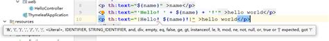 intellij idea how to fix thymeleaf syntax error in html stack overflow