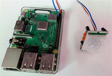 home security system using raspberry pi and pir sensor with push