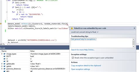 parsing could not convert string to float x kmeans